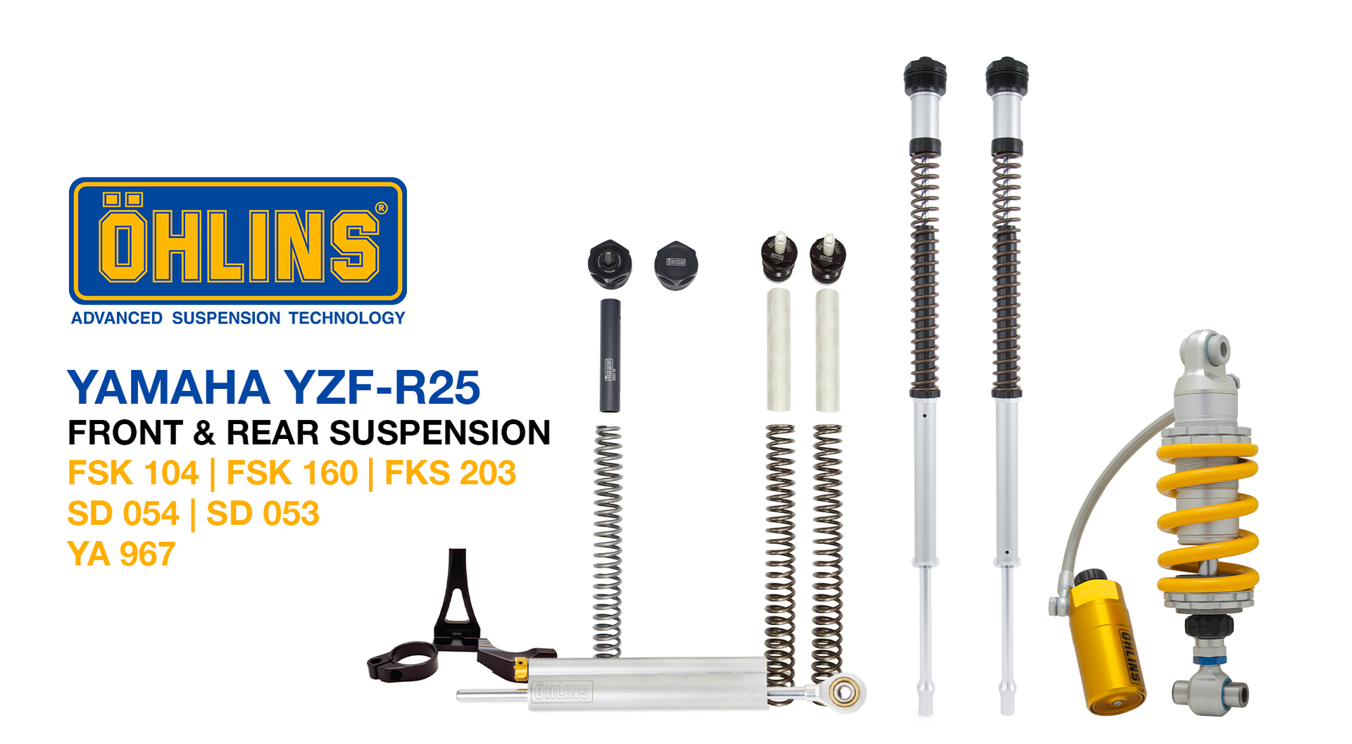 Upgrade your Yamaha YZF-R25 with Öhlins performance products